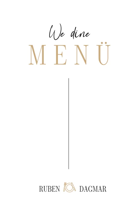 Edle Menükarte mit schicken Schriftzügen