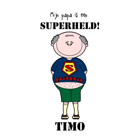 Tegeltje Vaderdag | Grappig vaderdagcadeau voor superheld papa